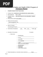 DOLE OSHC Template - OSH Program | PDF | Personal Protective Equipment ...