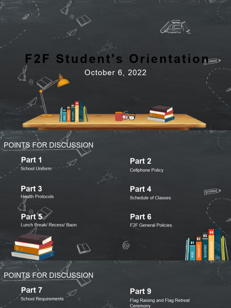 SHS F2F Students Orientation 1 | PDF | Language Arts & Discipline | Self-Improvement