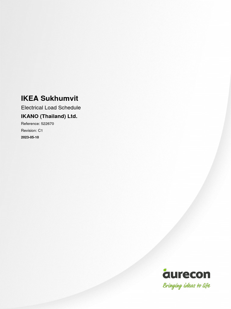 Electrical Load Schedule - C1 (For Construction) | PDF | Alternating ...
