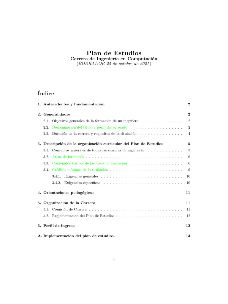 PlanEstudios IngComp | PDF | Enseñando | Plan de estudios