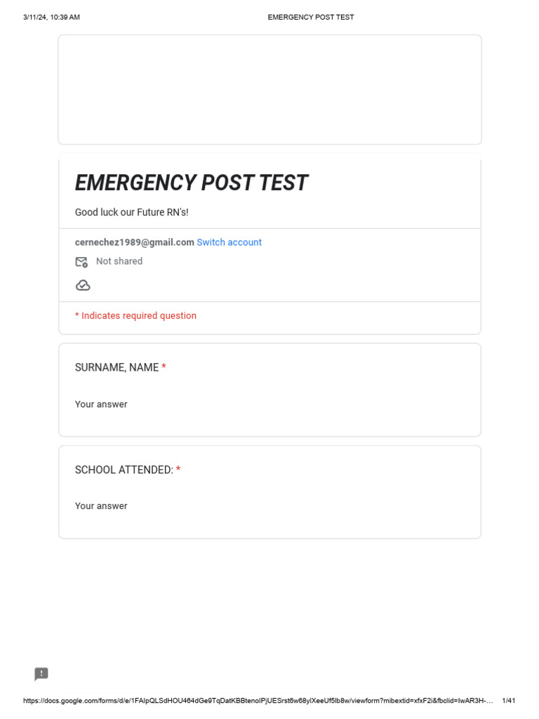 Emergency Post Test | PDF | Emergency Department | Injury