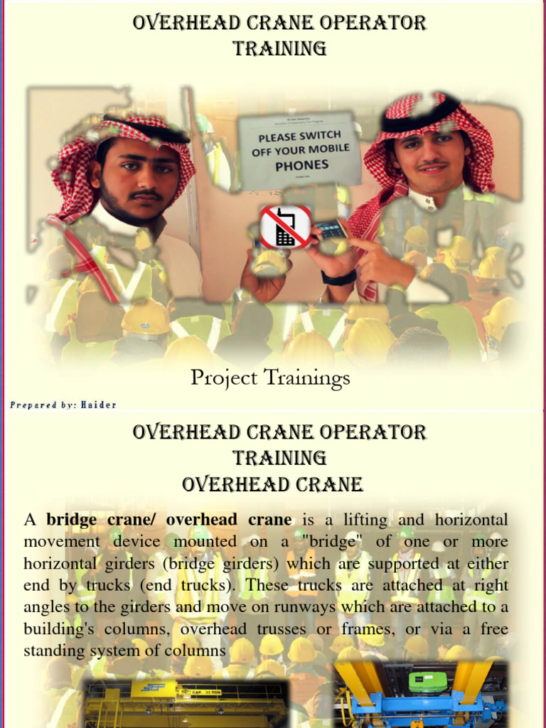 Overhead Crane & Operator Training | PDF | Business | Technology & Engineering