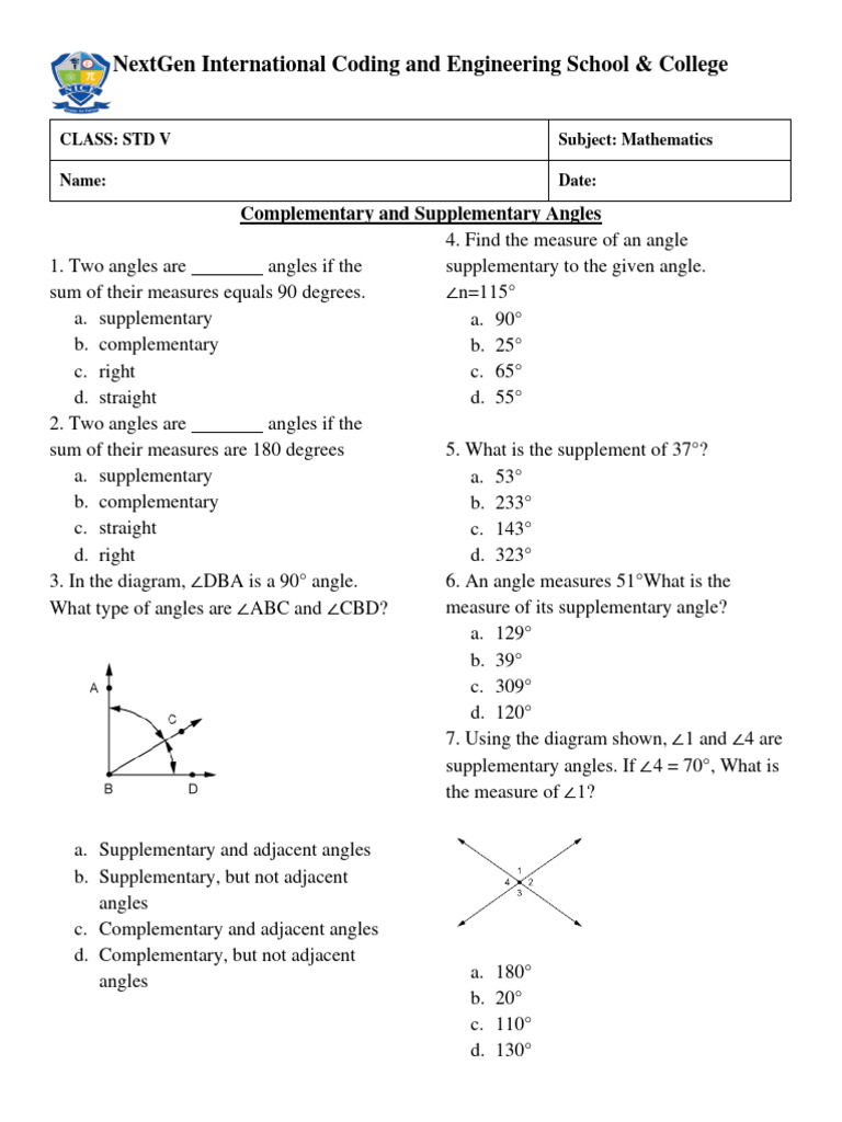 STD 5 Math Ws 18 | PDF | Teaching Methods & Materials | Home & Garden
