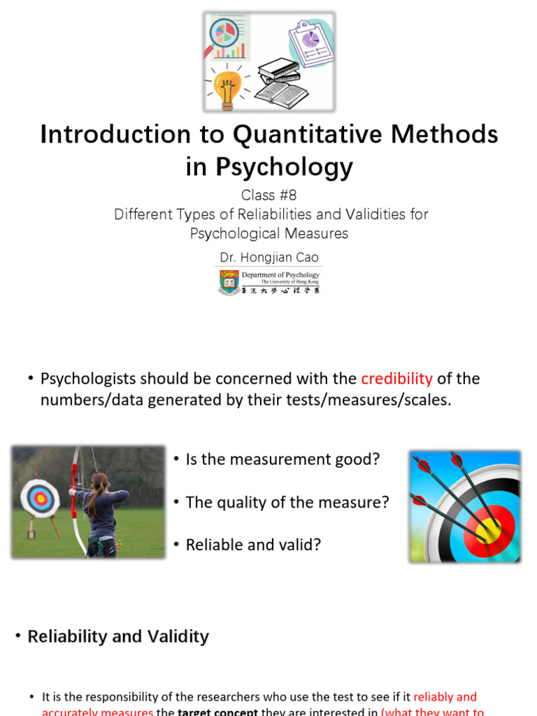 Class #8 - Different Types of Reliabilities and Validities For ...