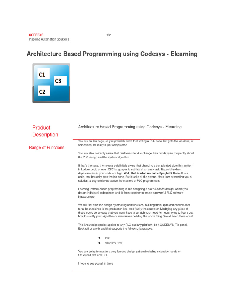 Data Sheet Architecture Based Programming Using Codesys | PDF | Computer Programming ...