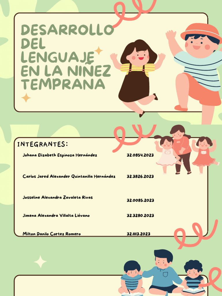 Desarrollo Del Lenguaje en La Niñez Temprana | PDF | Educación de la ...