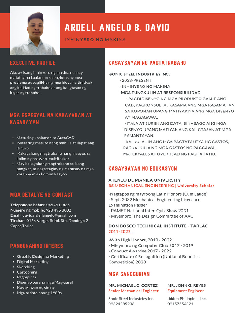 Ardell Angelo B. David Resume | PDF