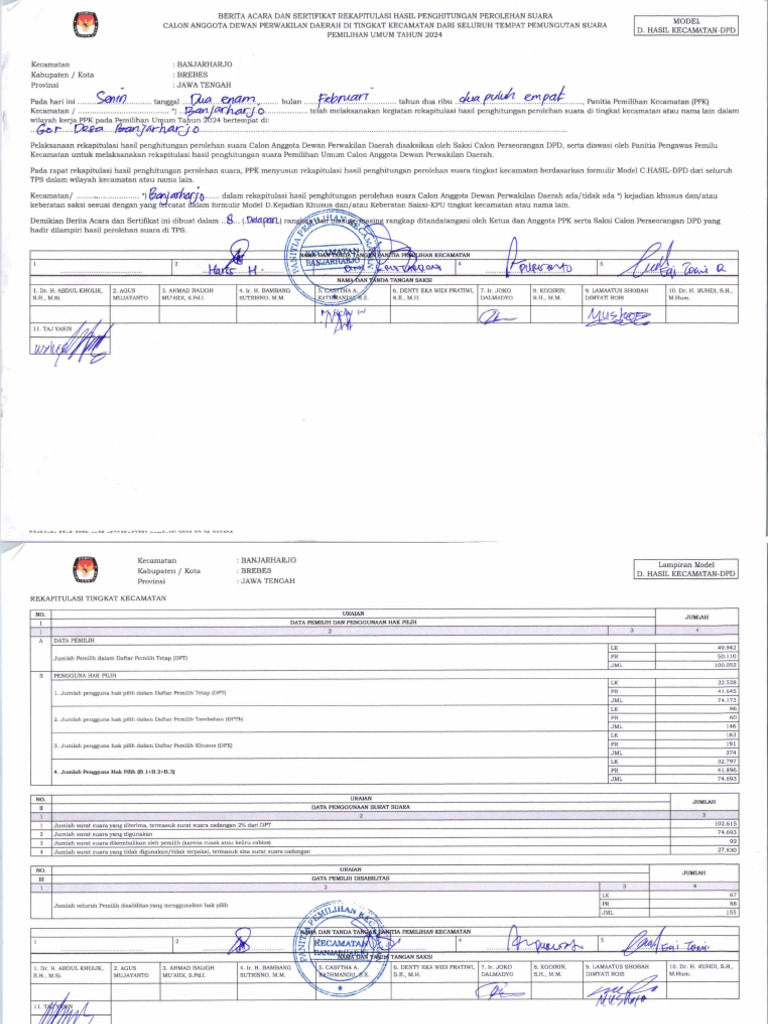 D.hasil DPD - Kec | PDF