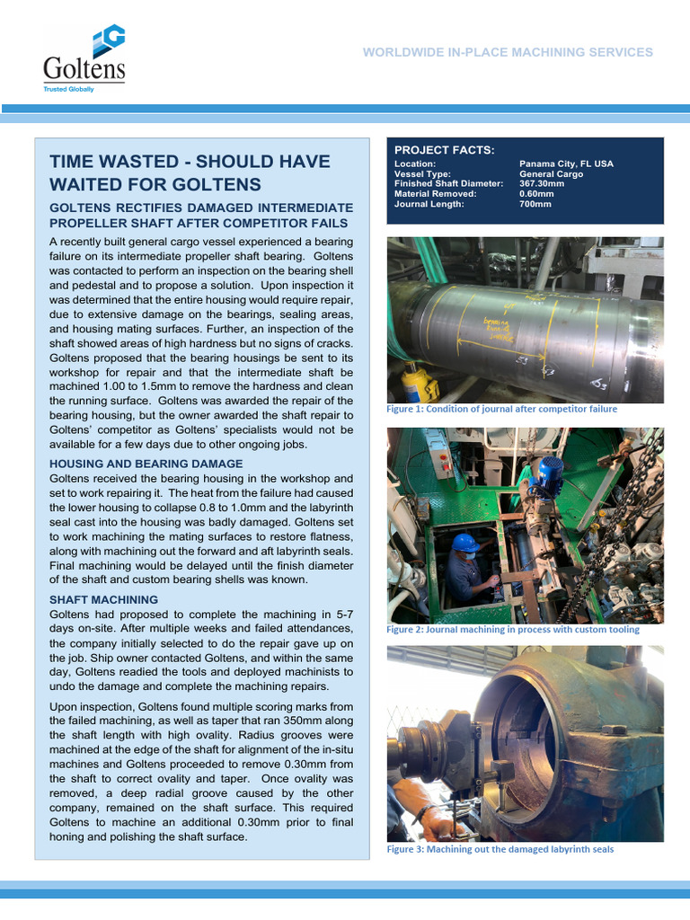 Intermediate Propeller Shaft Repair | PDF | Propeller | Machining