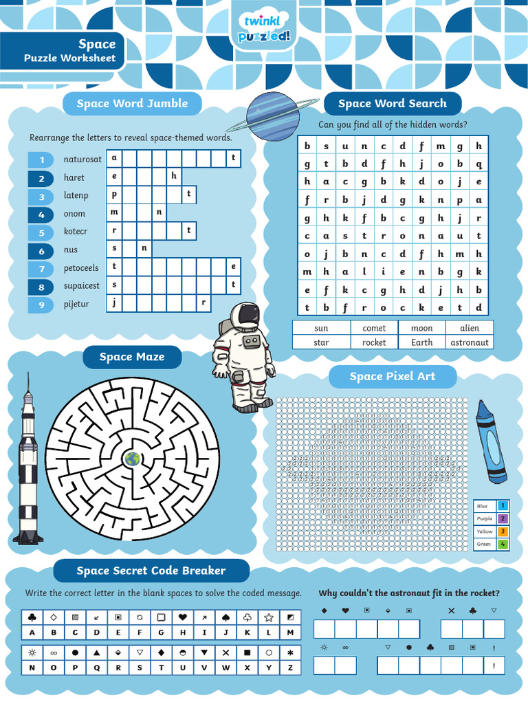 T PZ 1679397816a Space Puzzle Worksheet Ver 3 | PDF