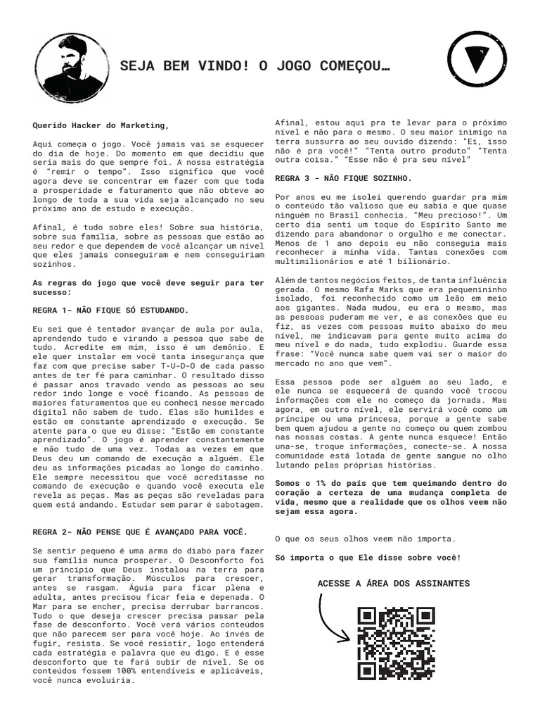 Carta Seja Bem Vindo | PDF