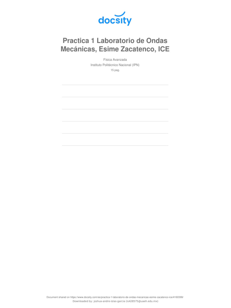 Docsity Practica 1 Laboratorio de Ondas Mecanicas Esime Zacatenco Ice | PDF Docsity Practica 1 Laboratorio de Ondas Mecanicas Esime Zacatenco Ice | PDF