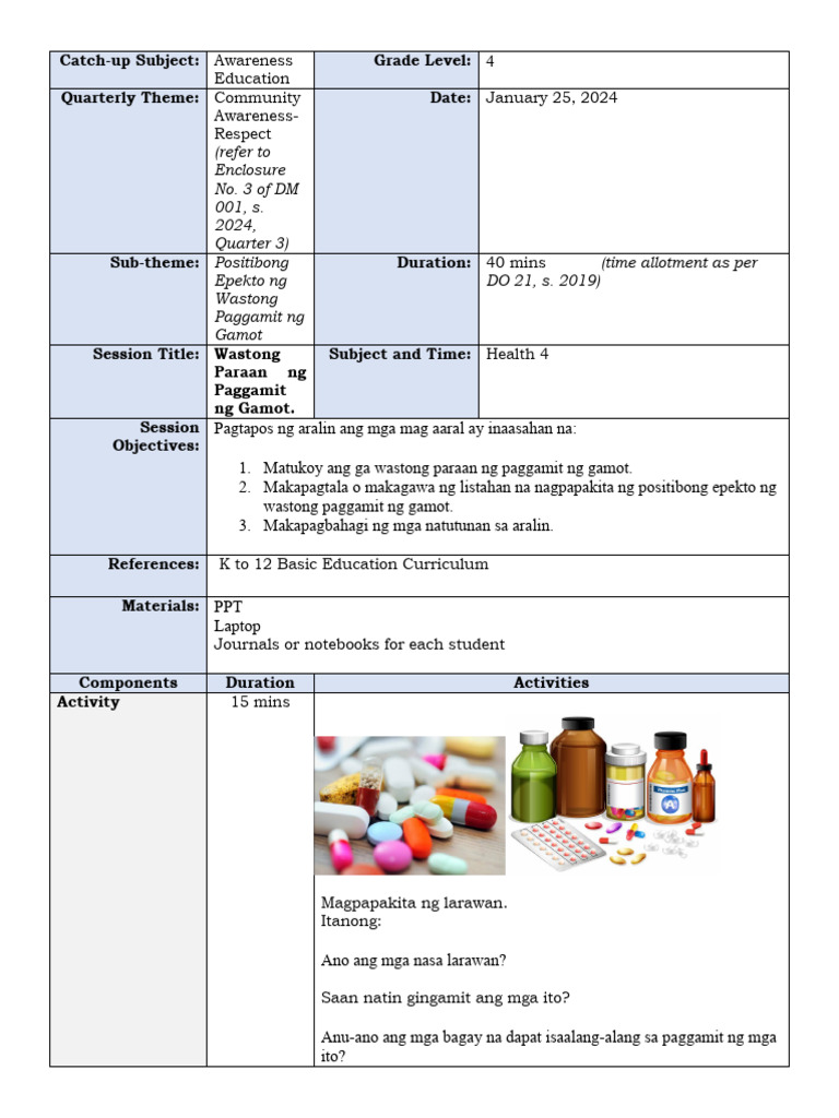 Sample Teaching Guides in Health and Peace Education | PDF