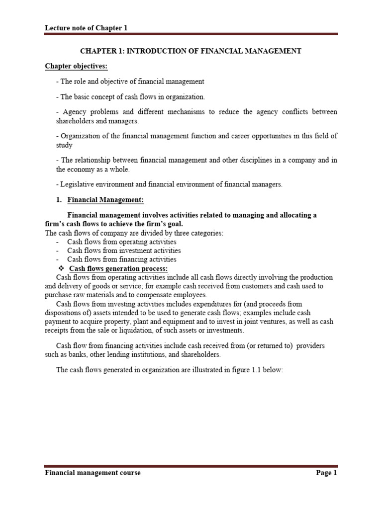 Chapter 1 Lecture Note | PDF | Stocks | Investing