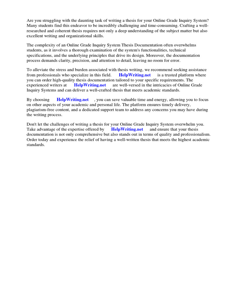Online Grade Inquiry System Thesis Documentation | PDF