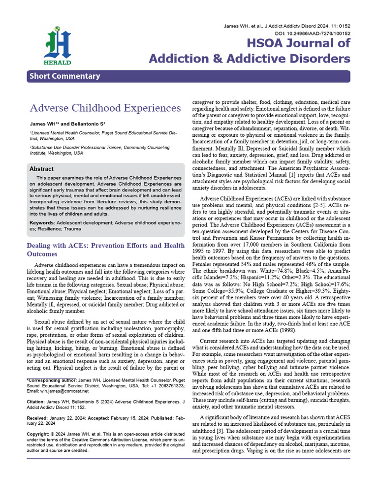 Adverse Childhood Experiences | PDF | Child Abuse | Violence