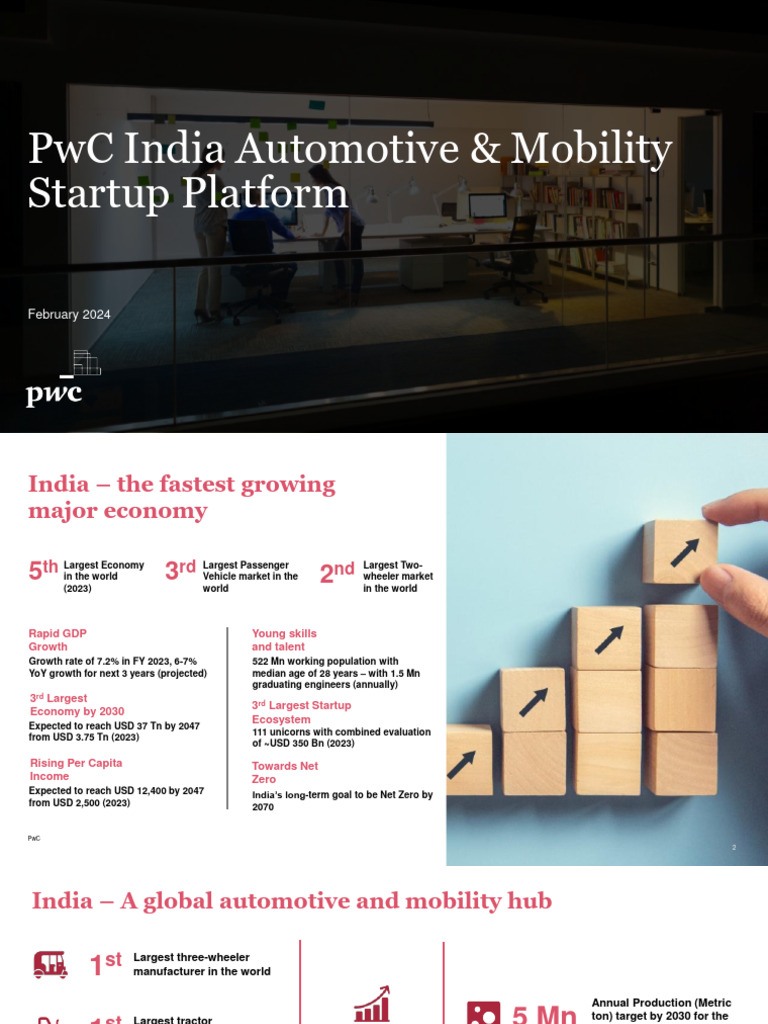 PWC Auto and Mobility Startup Platform - Outreach Deck | PDF | Startup Company | Small Business ...