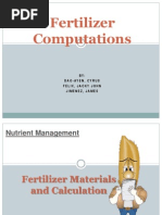 Fertilizer Computations | PDF | Fertilizer | Horticulture