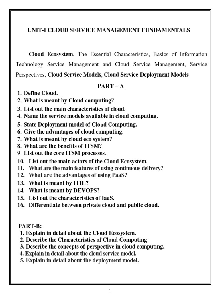 CCS336 CSM PART A AND B Question and Answers | PDF | Cloud Computing | Software As A Service