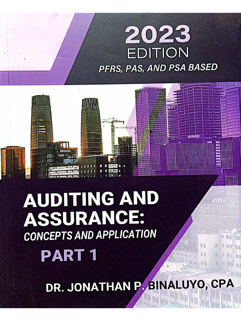 2023 Edition Auditing and Assurance Concepts and Applications Binaluyo ...