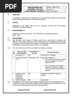 Process Flow Chart For Non-Conforming Materials | PDF