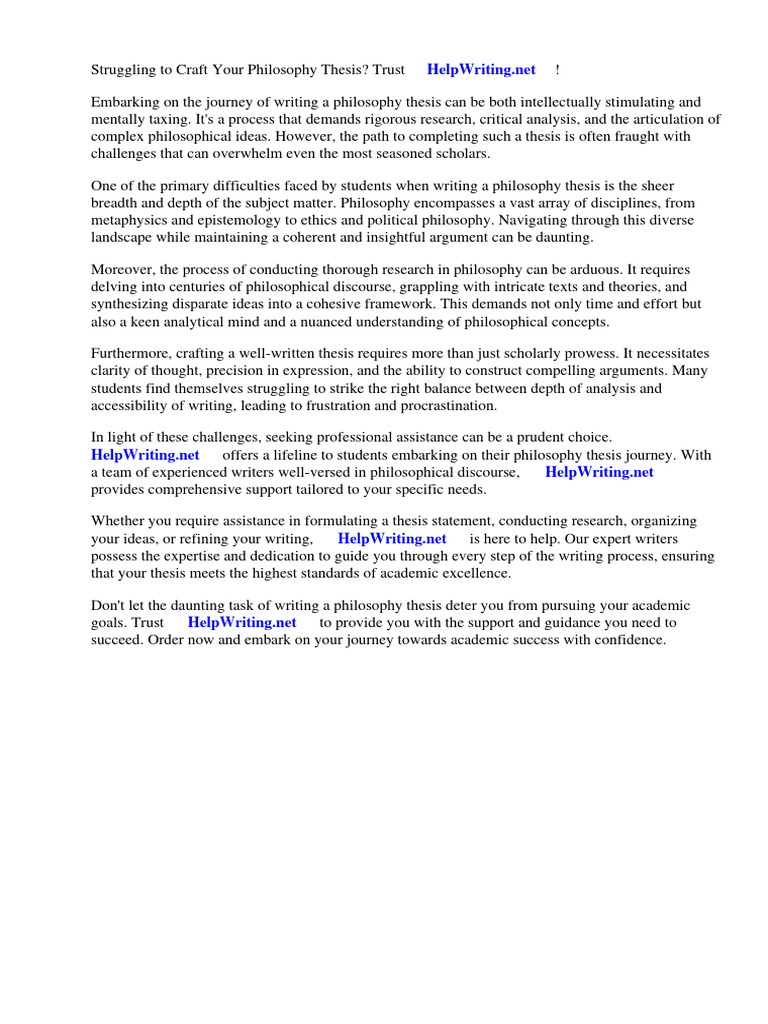 Philosophy Thesis Titles | PDF | Thesis | Essays