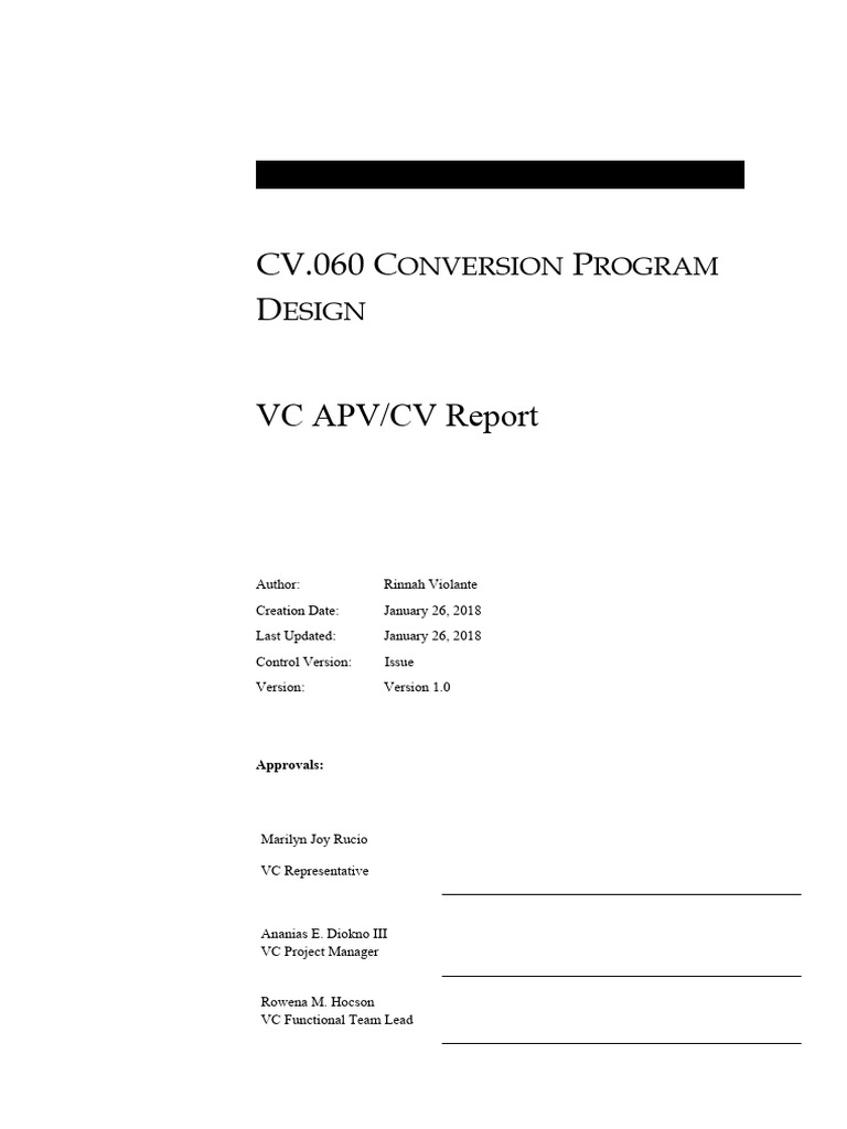 CV060-VC APVCV Report | PDF | Computer Engineering | Software Engineering