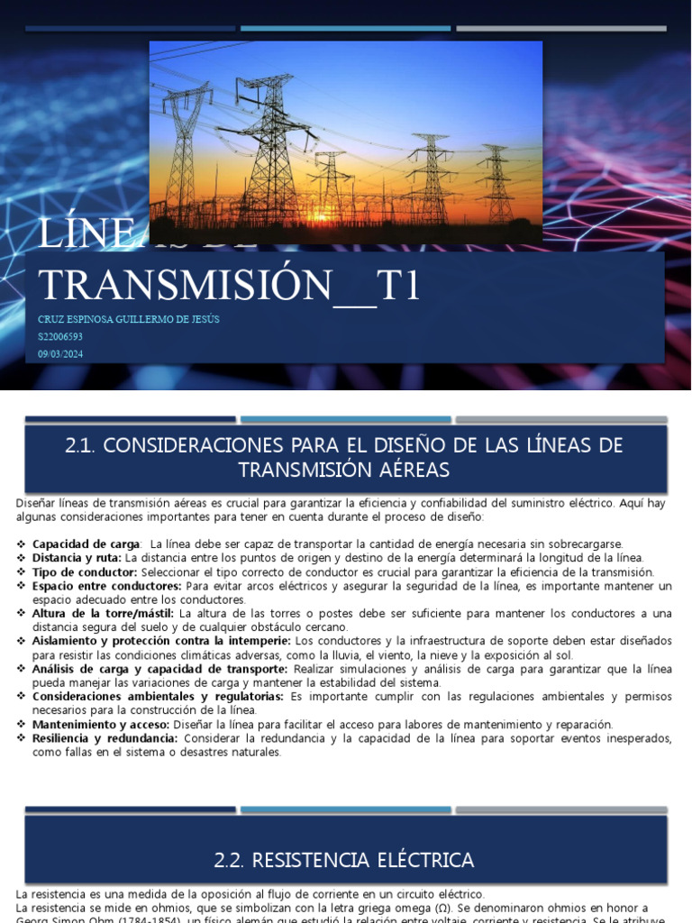 T1 - Líneas de Transmisión | PDF