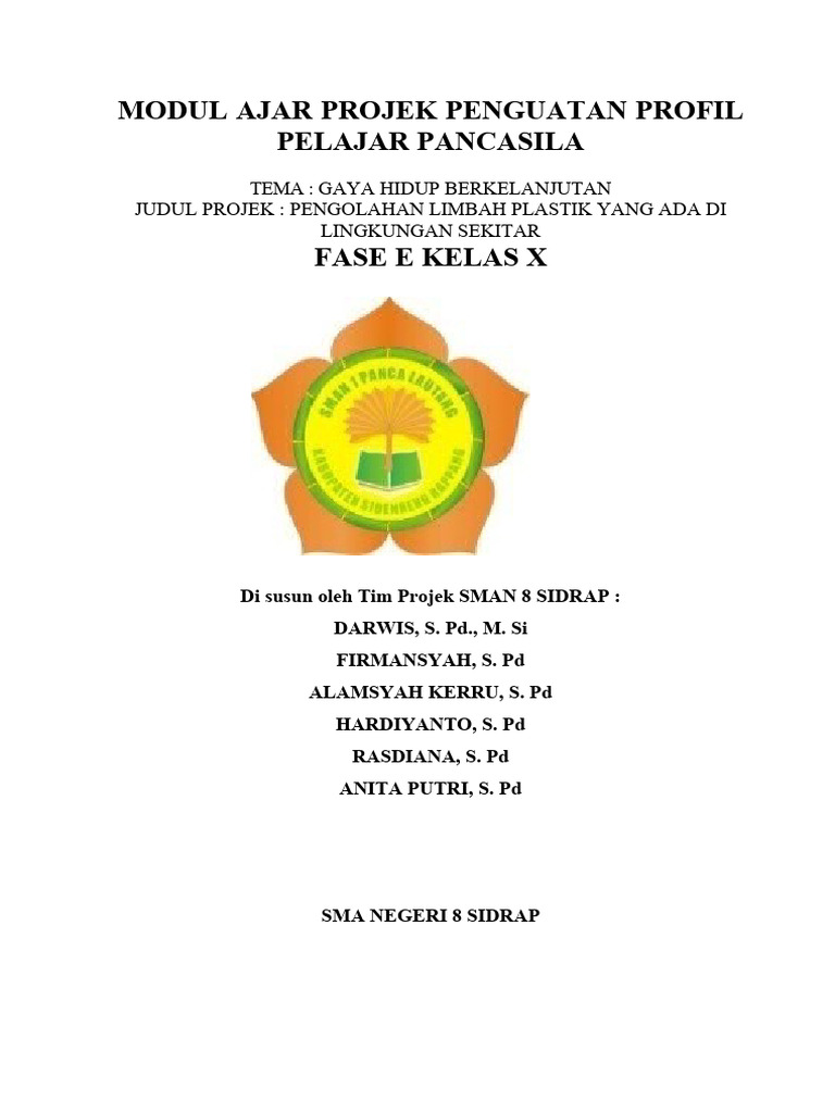 MODUL Projek PPPP Pengolahan Limbah Plastik | PDF