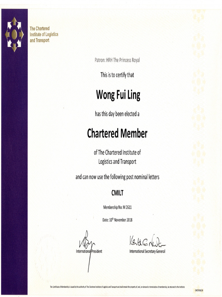 Cmilt - Sample Cert. | PDF