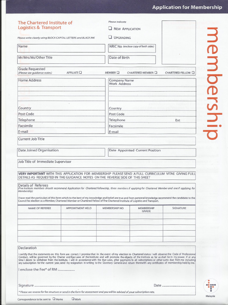 Individual Membership Form | PDF