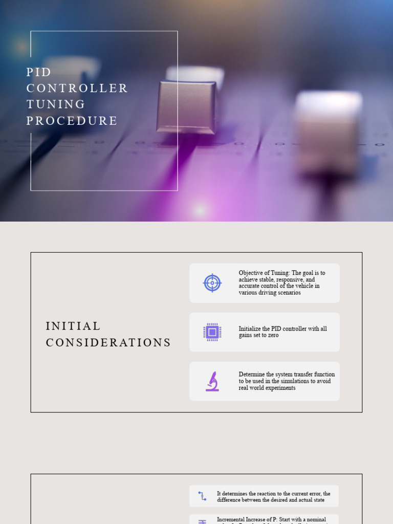 Pid Tuning Procedure Pdf Applied Mathematics Systems Science