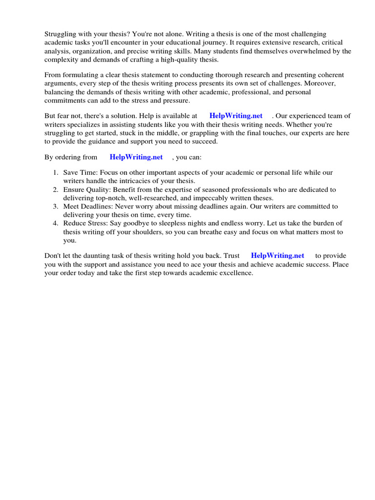 Thesis Background Example | Pdf | Thesis | Essays