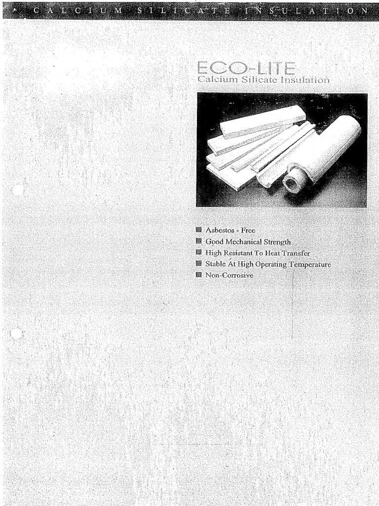 Calcium Silicate - ECO LITE | PDF