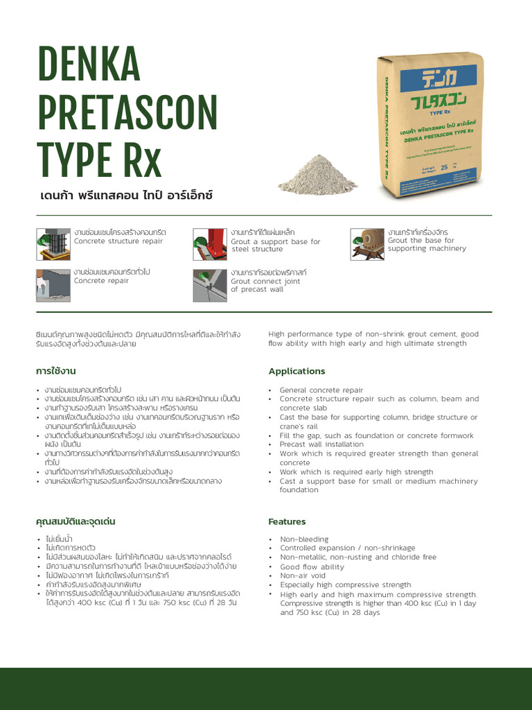 Catalog Denka Pretascon Type RX Compressed | PDF