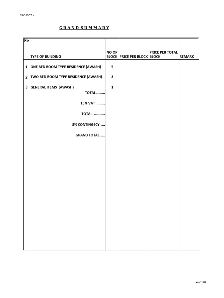 Unit Cost Breakdown | PDF | Building Engineering | Building Materials