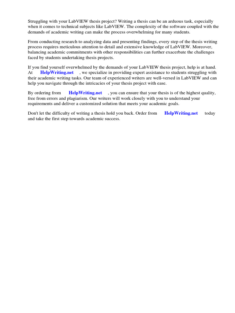 Labview Thesis Projects Pdf Computer Programming Control Flow