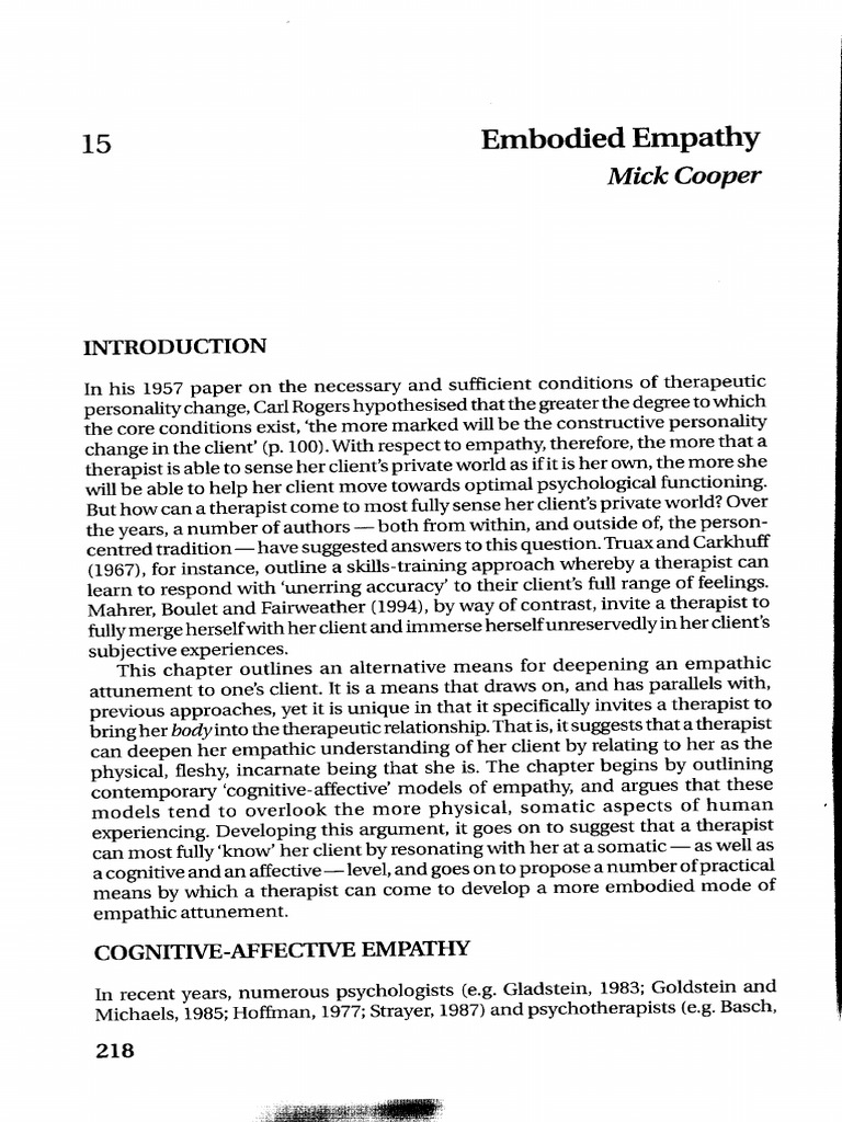 Cooper-Embodied Empathy | PDF