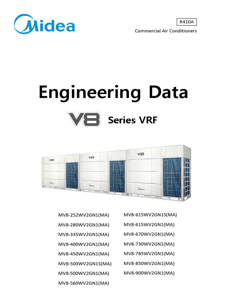 TM Midea V8 VRF R410A English Engineering Data (UAE) PDF 2023-12-01 V1 ... TM Midea V8 VRF R410A English Engineering Data (UAE) PDF 2023-12-01 V1 ...