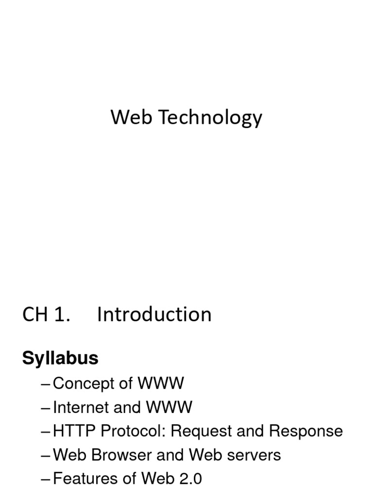 CH 1_Intro | PDF | World Wide Web | Internet & Web