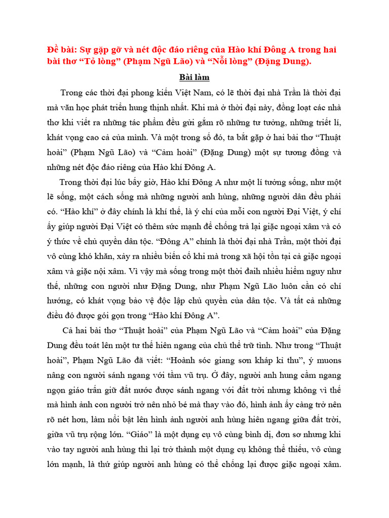 Cảm hoài - Thuật hoài | PDF