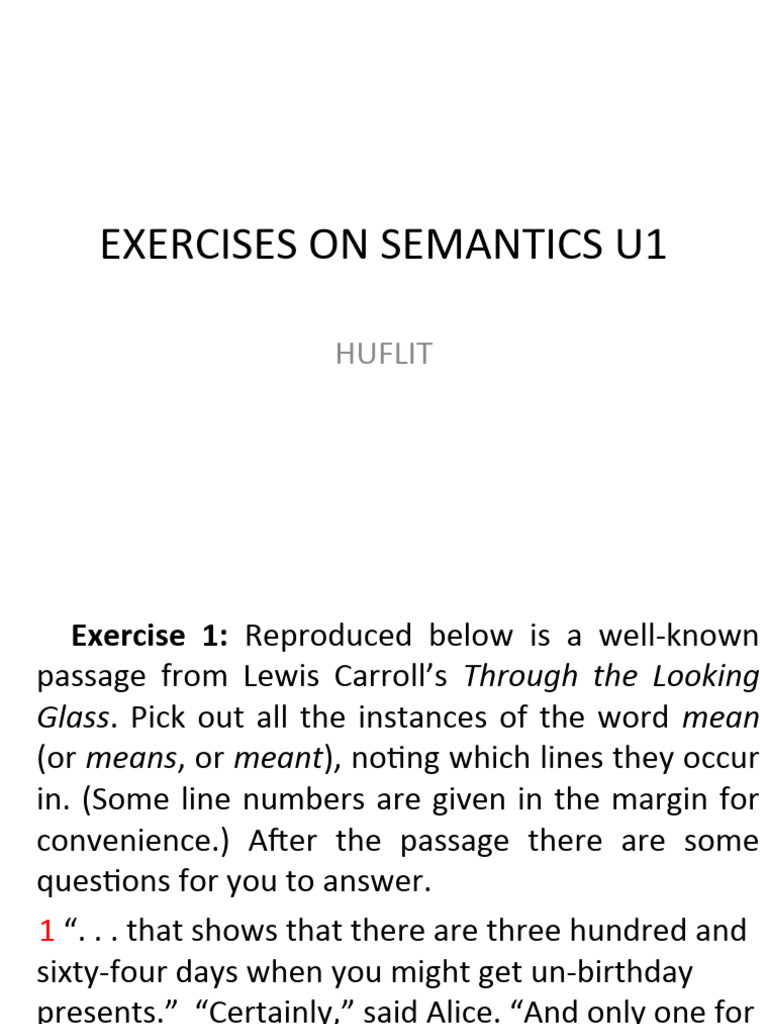 Exercises On Semantics U1 | PDF | Question | Map