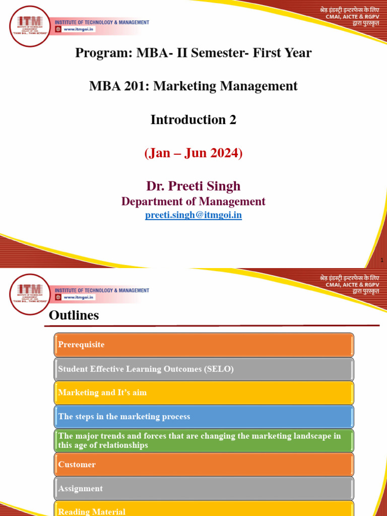 Marketing Management Lec 2 | PDF | Marketing | Human Communication