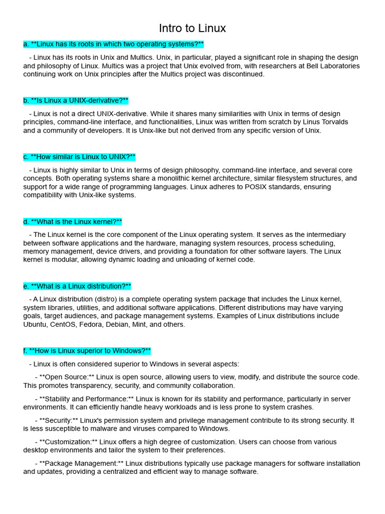 Midterm Review Answers | PDF | Unix | Operating System