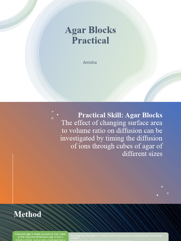 Agar Blocks Practical | PDF