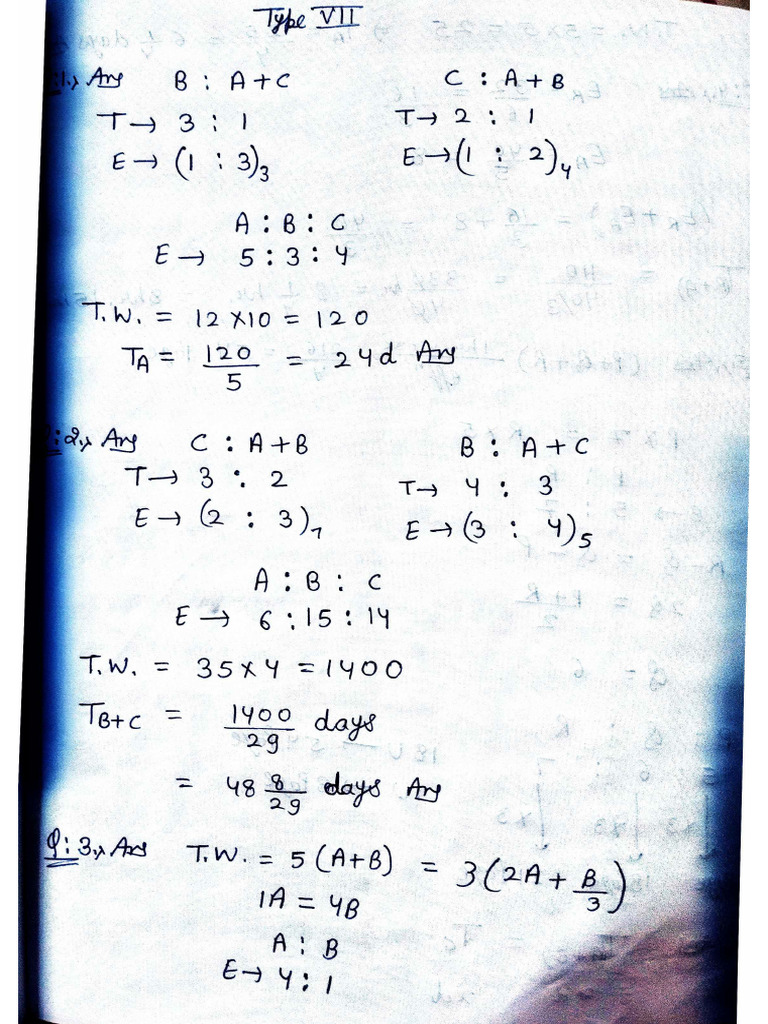 Time and Work Type - 7 | PDF