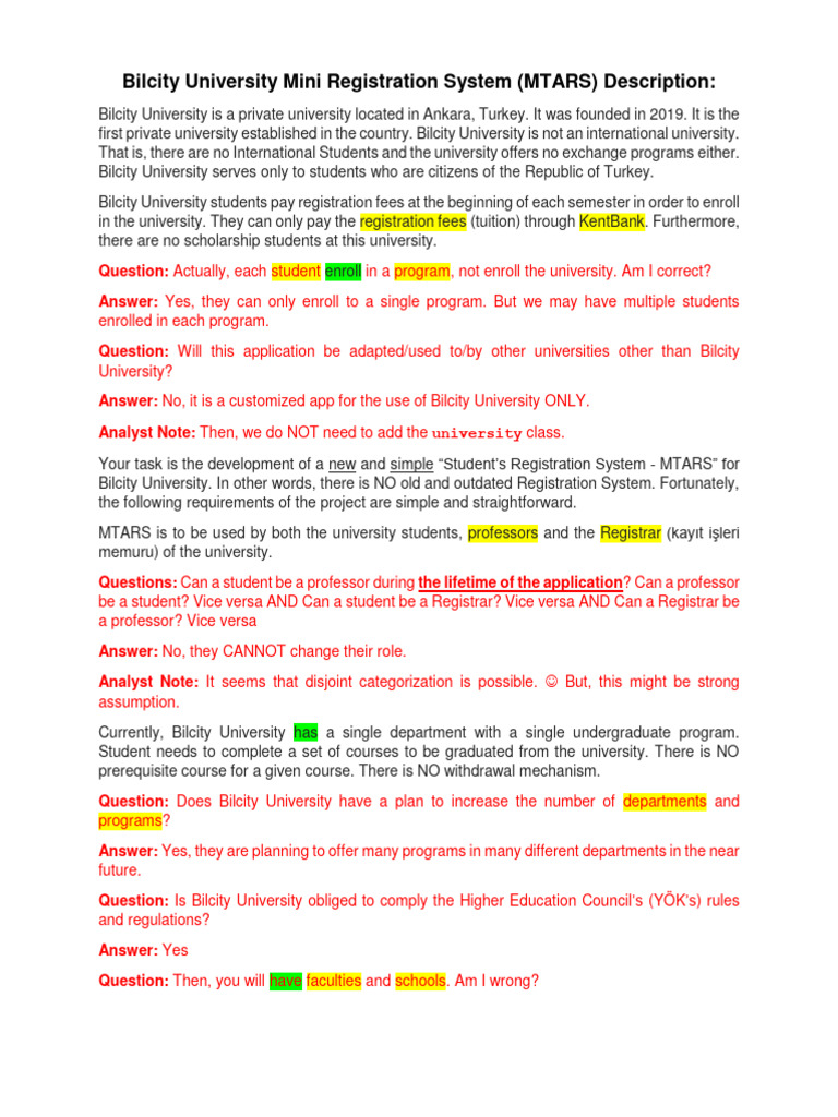 MTARS Iteration 2 Class Diagram Textual Analysis 1 | PDF