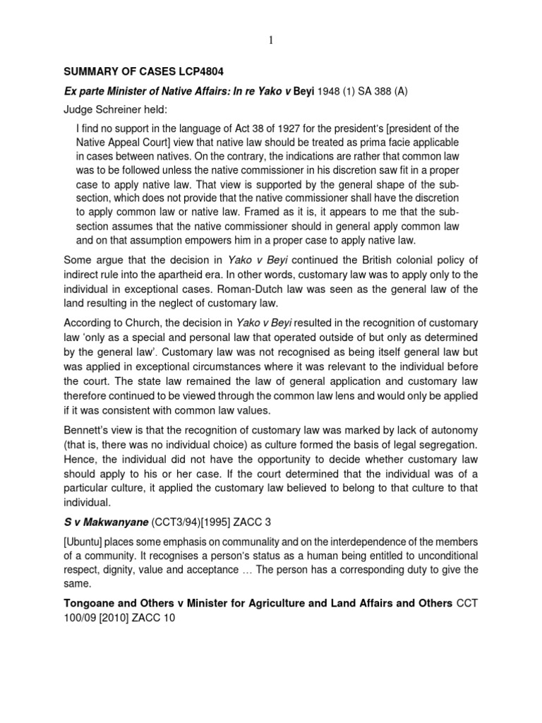 Case Summaries 20-8-2022 | PDF