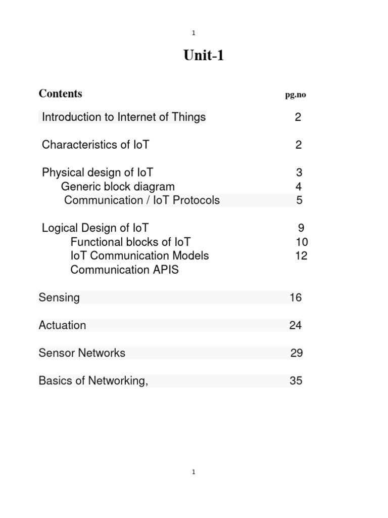 Unit 1 (Fiot) | Download Free PDF | Representational State Transfer | Actuator