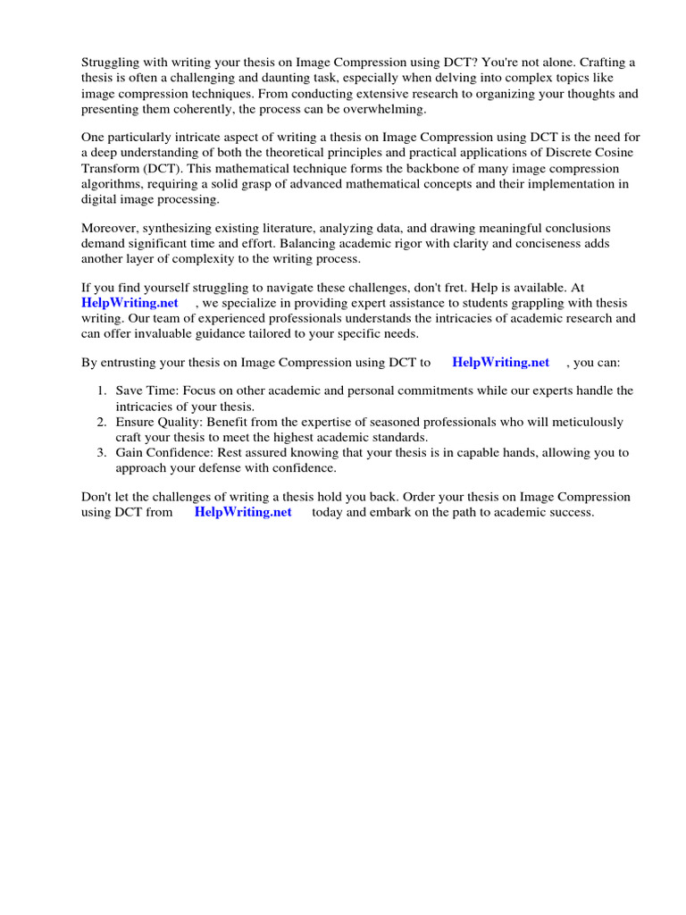 Thesis On Image Compression Using DCT | PDF Thesis On Image Compression Using DCT | PDF